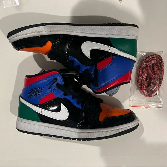 Jordan | Shoes | Nike Air Jordan Mid Se Multi Patent Leather Womens 9 ...